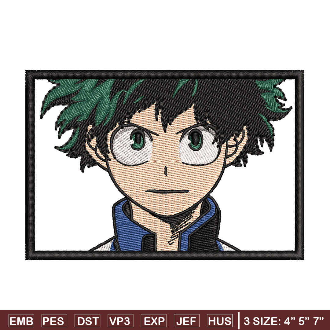 Izuku frame embroidery design, Mha embroidery, Anime design, | Inspire ...