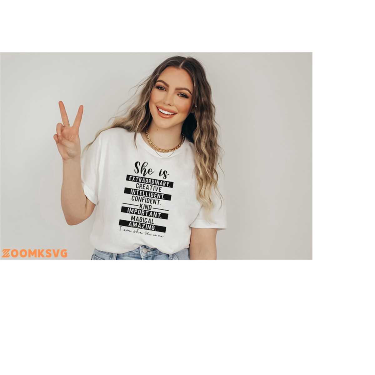 Woman Affirmation SVG | I am she and she is me Svg | Png | - Inspire Uplift