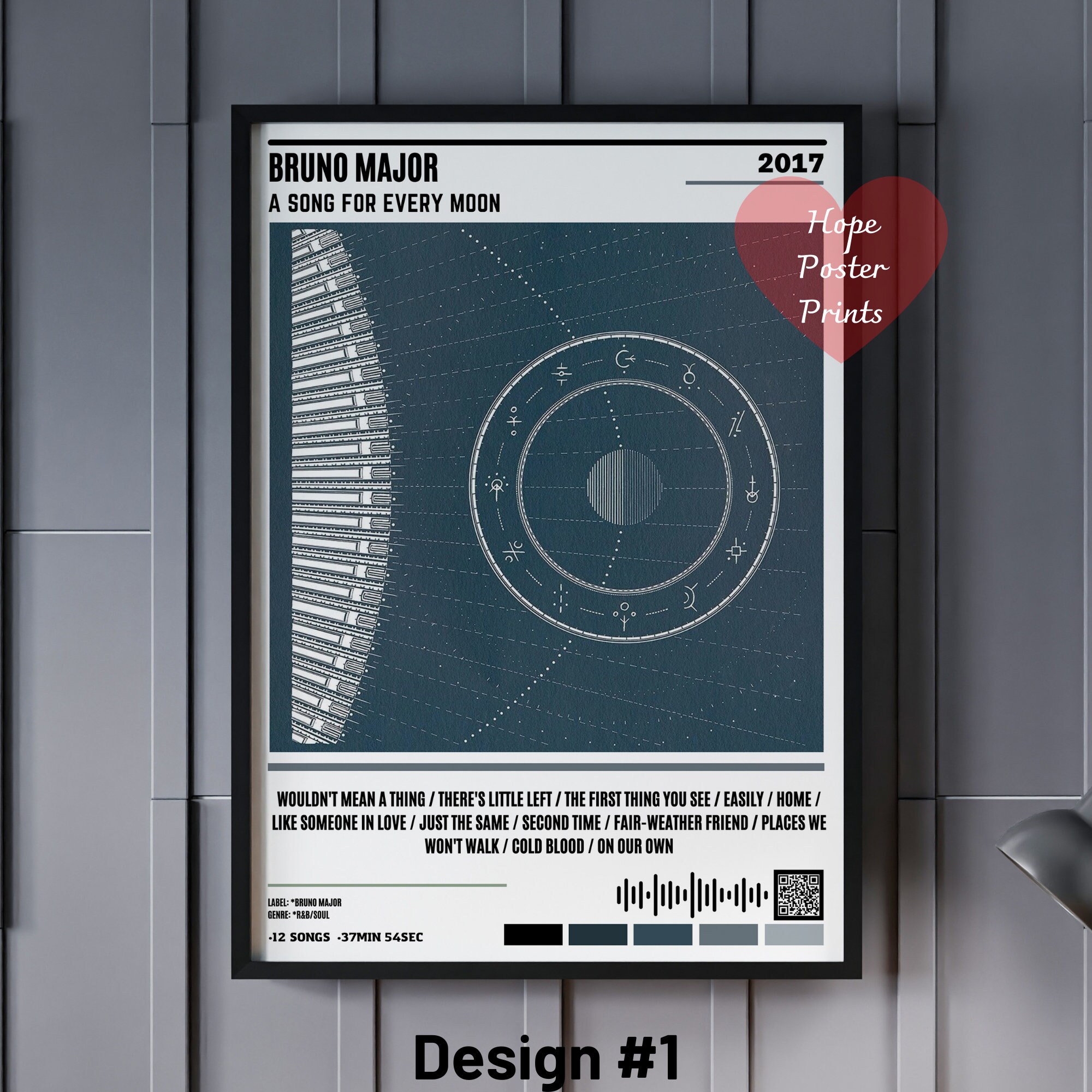 Bruno Major Poster, Bruno Major A Song for Every Moon Album | Inspire ...