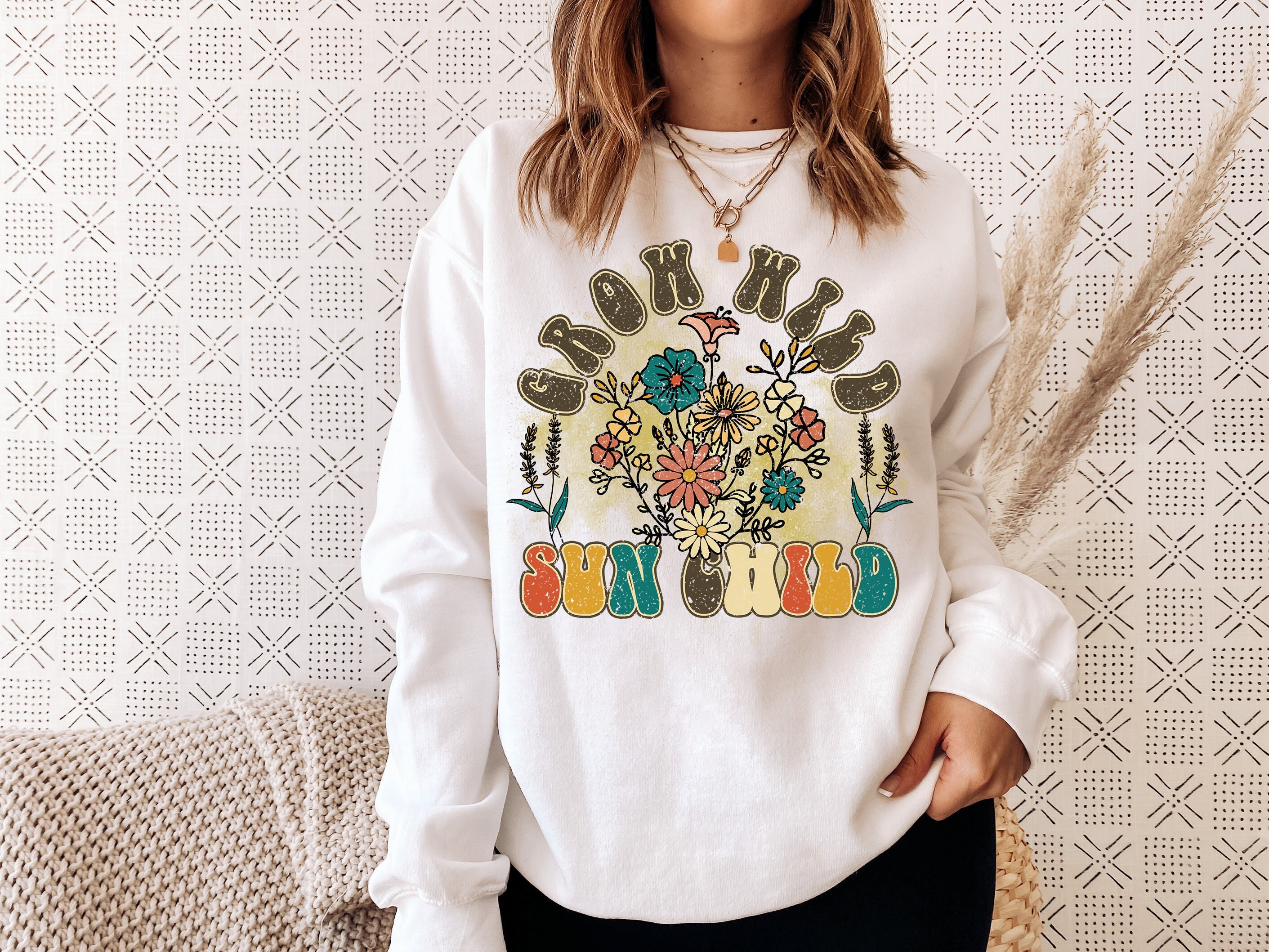 Grow Wild Sun Child Sweatshirt, Motivational Sweatshirt, Anx | Inspire ...