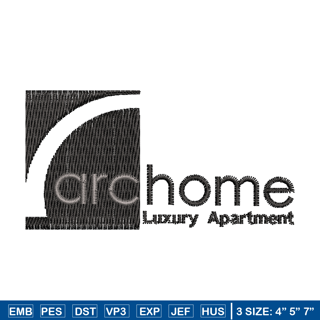 Archome Luxury Apartment Logo embroidery design, logo embroi | Inspire Uplift