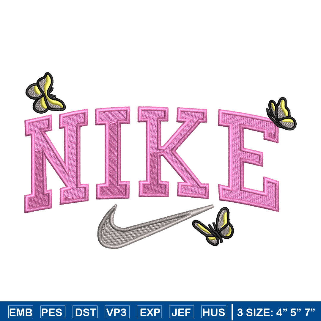 Butterfly Nike embroidery design, Butterfly embroidery, Nike | Inspire ...