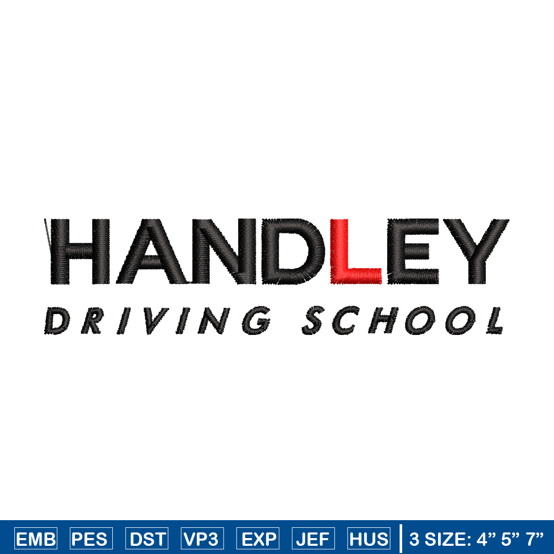 Handley Driving school logo embroidery design, logo embroide | Inspire ...