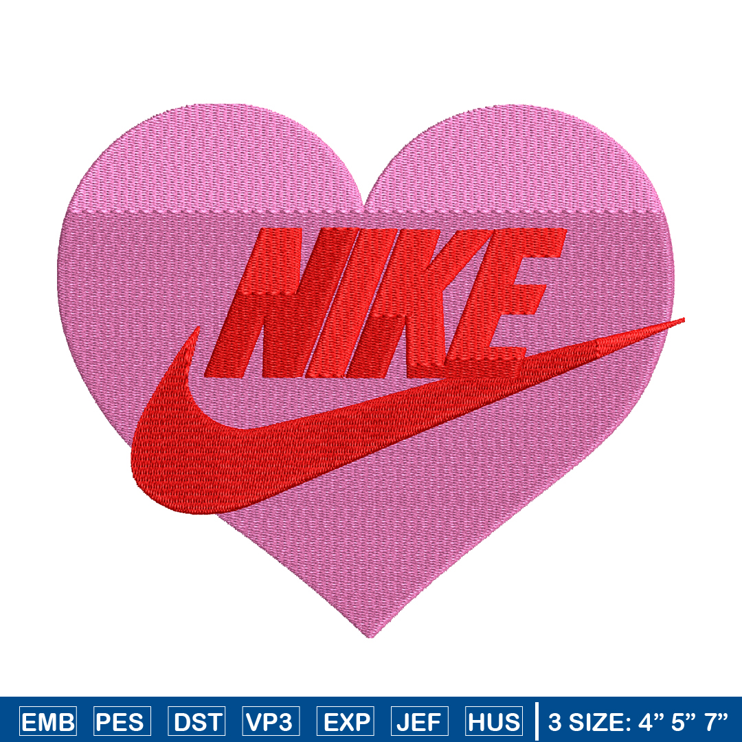 Nike heart Logo embroidery design, Nike heart embroidery, Ni - Inspire ...