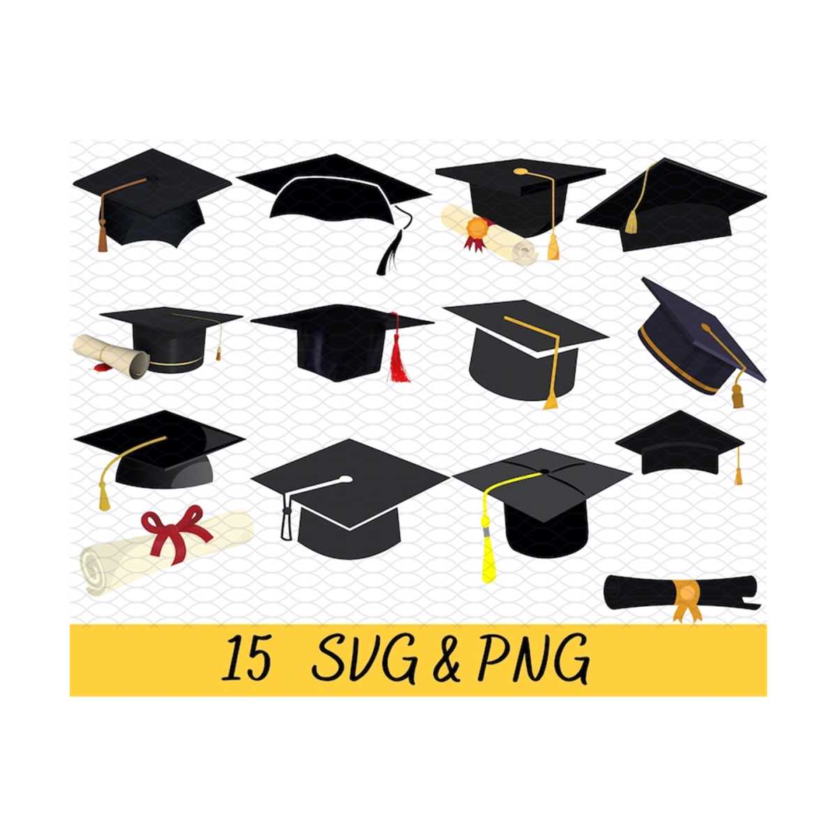 Graduation Cap SVG Graduation Hat PNG Graduate Clipart Silho - Inspire ...