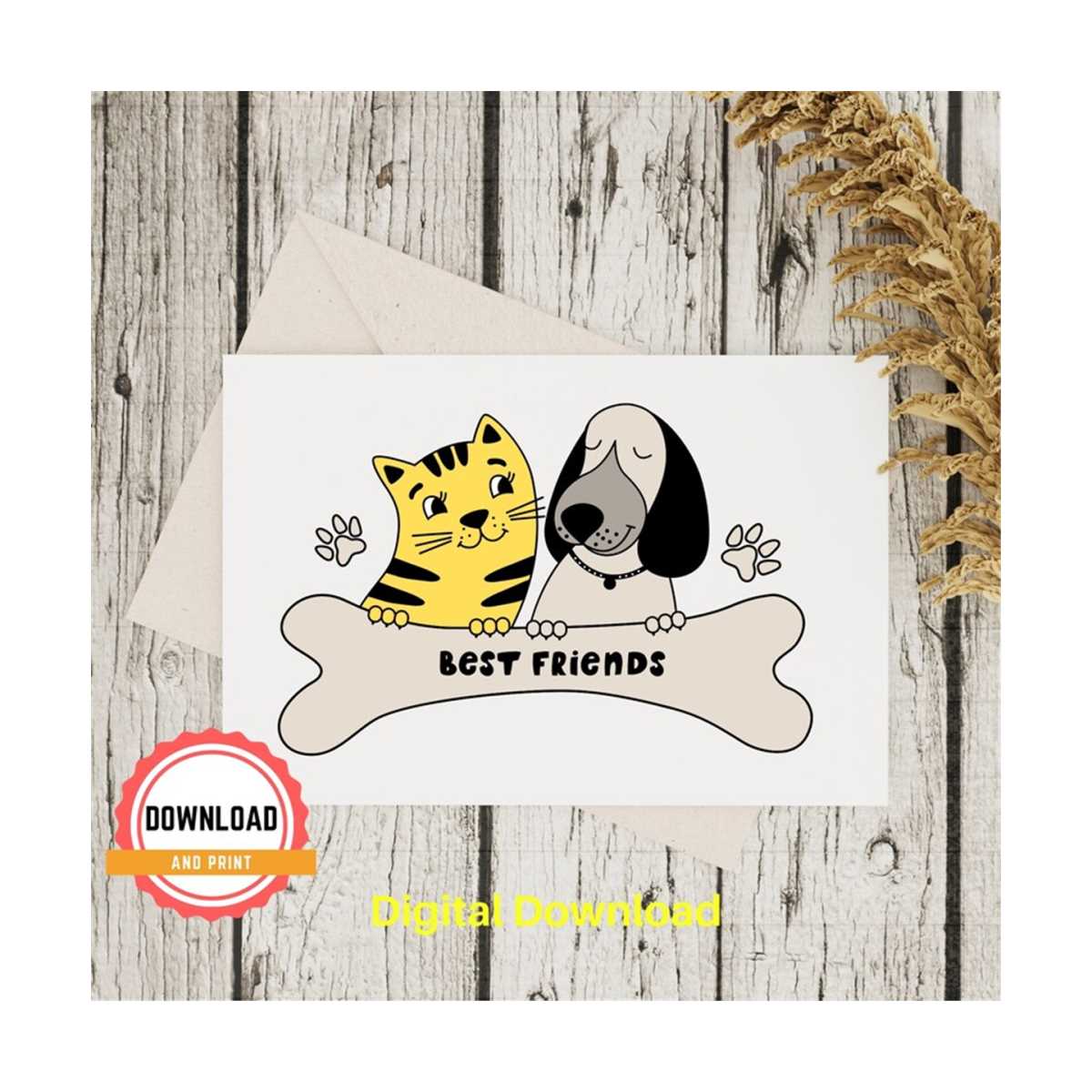 Funny Best Friend Card |Instant Download | Digital download | Inspire ...