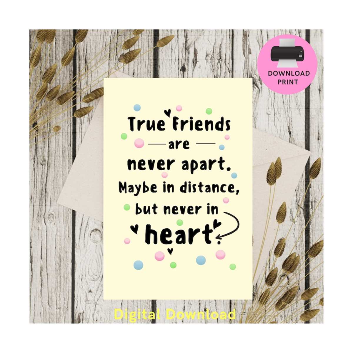 Friendship Card, Best Friend Card, Missing a Friend, Far Awa | Inspire ...