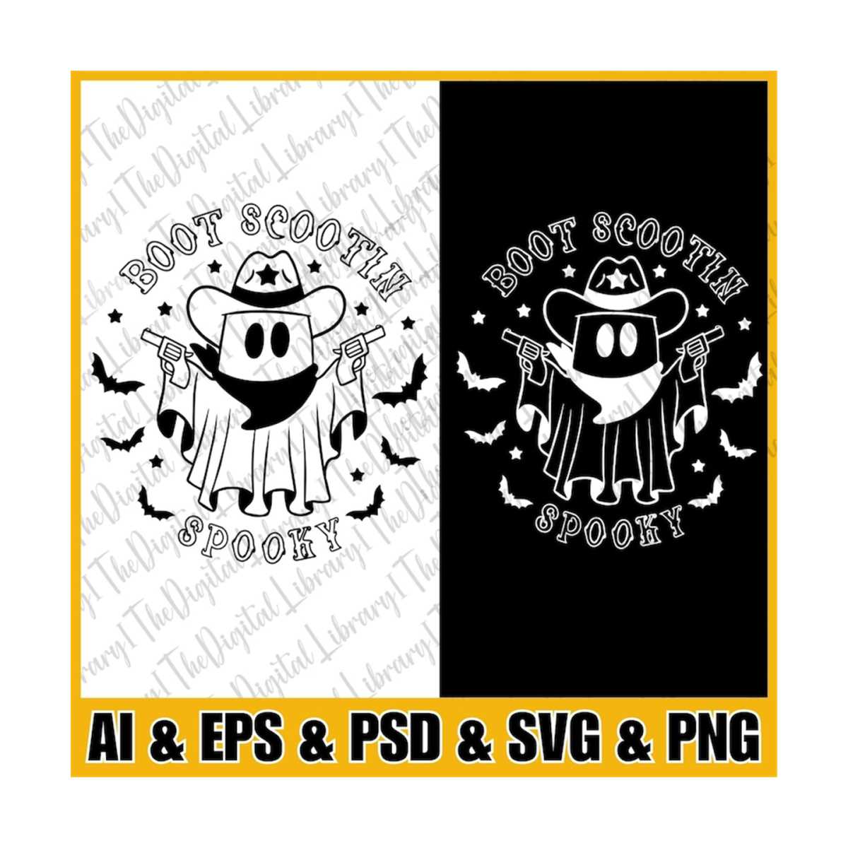 Boot Scoot Spooky SVG, Western Ghost SVG, Retro Halloween De | Inspire ...