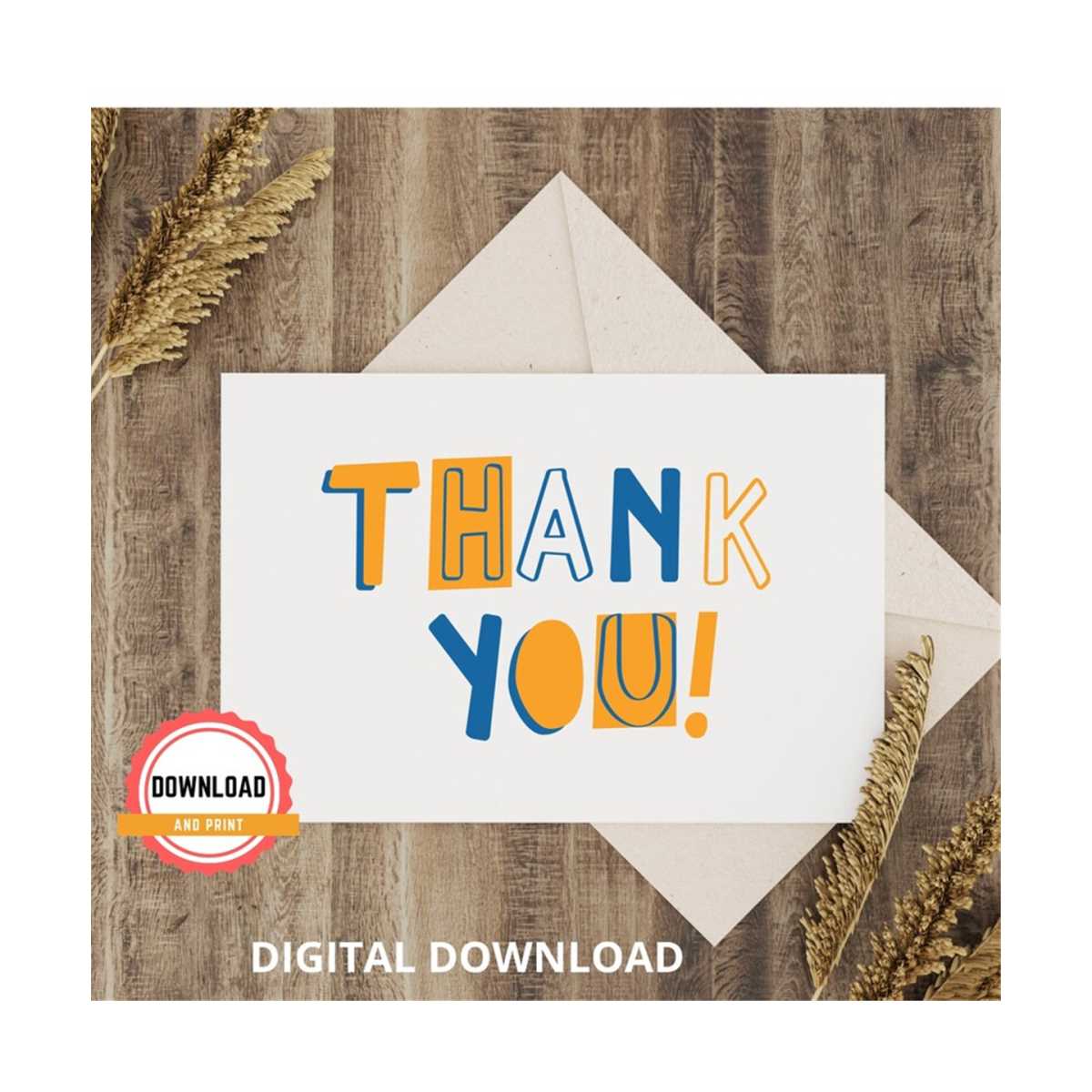 Printable Thank You Card, Digital Thank You Card, Instant Do | Inspire ...