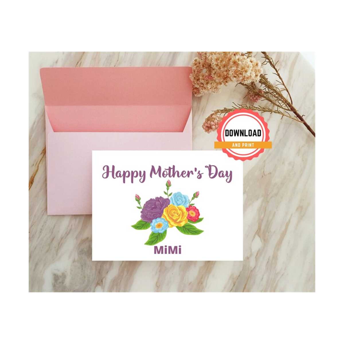 Printable Mother's Day Card for MiMi - Inspire Uplift