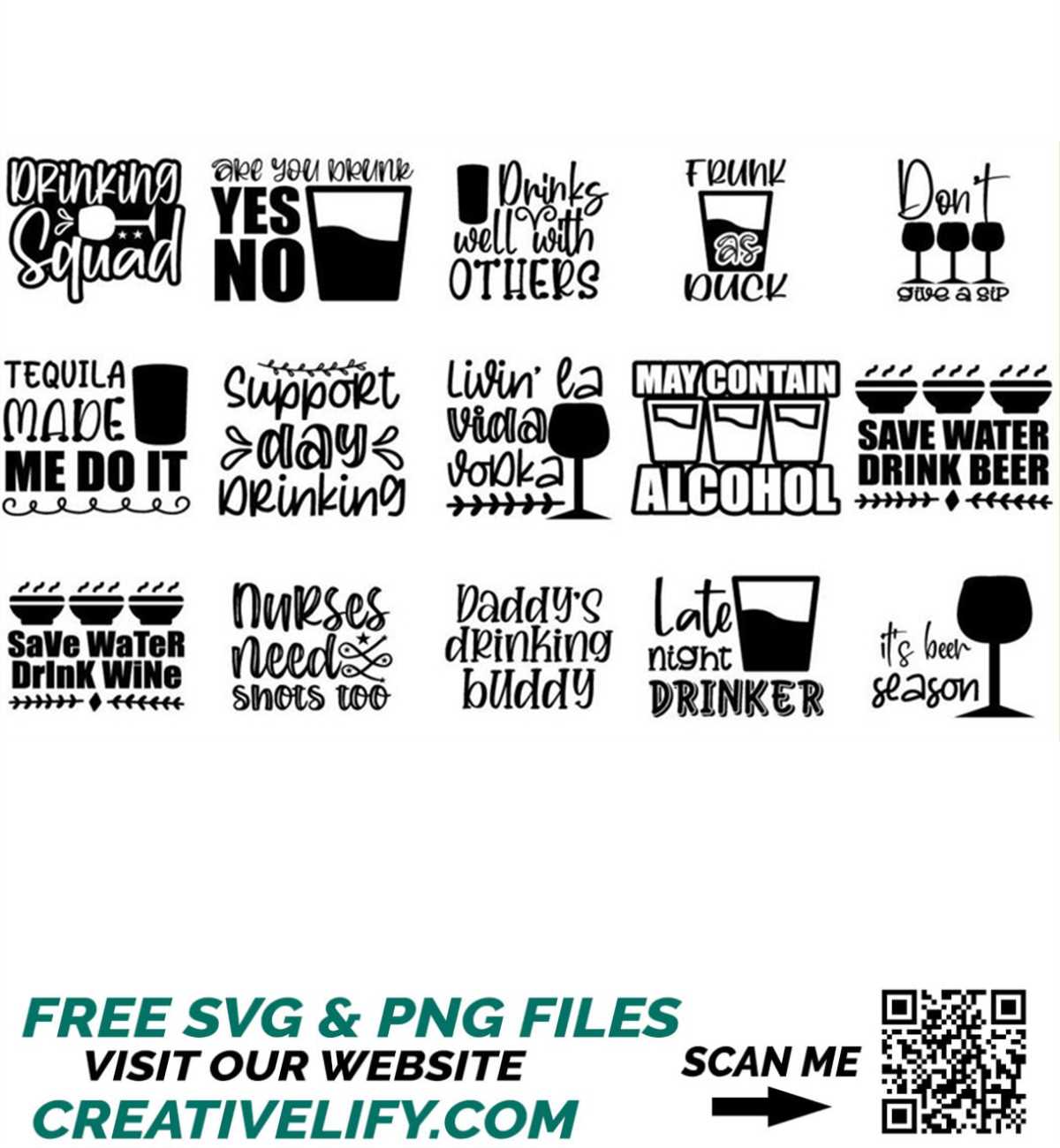Drinking SVG Bundle,Funny Alcohol Svg, Wine Svg, Coaster Svg - Inspire ...