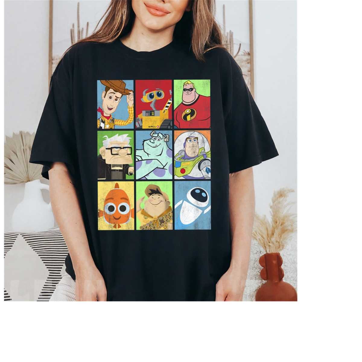 Disney Pixar Epic Boxed Up Line Up Character Graphic T-Shirt | Inspire ...