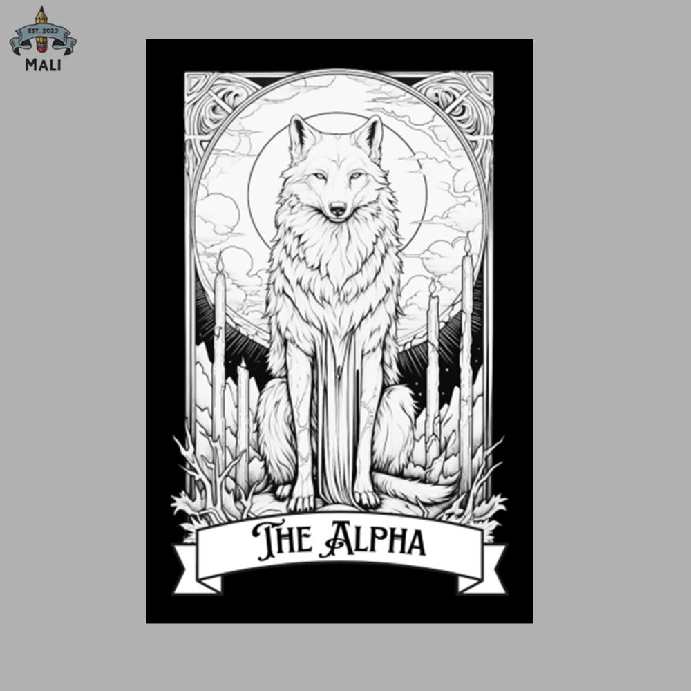 Wolf Tarot Card Sublimation PNG Download | Inspire Uplift