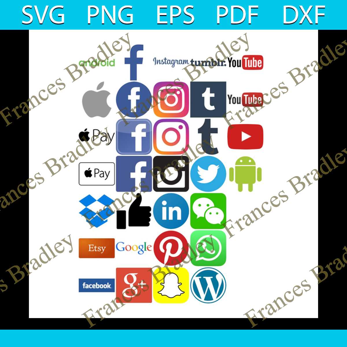 Social Media Icons Bundle Svg, Brand Svg, Facebook Svg, Inst | Inspire ...