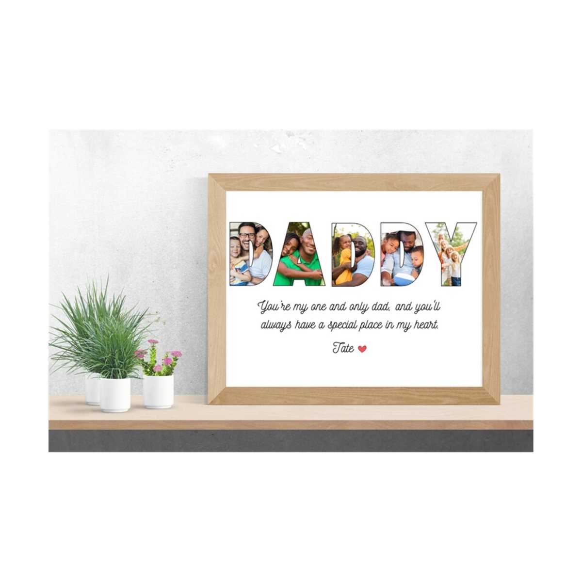 Dad Photo Collage Custom Printable File Personalized Dad Gif | Inspire ...