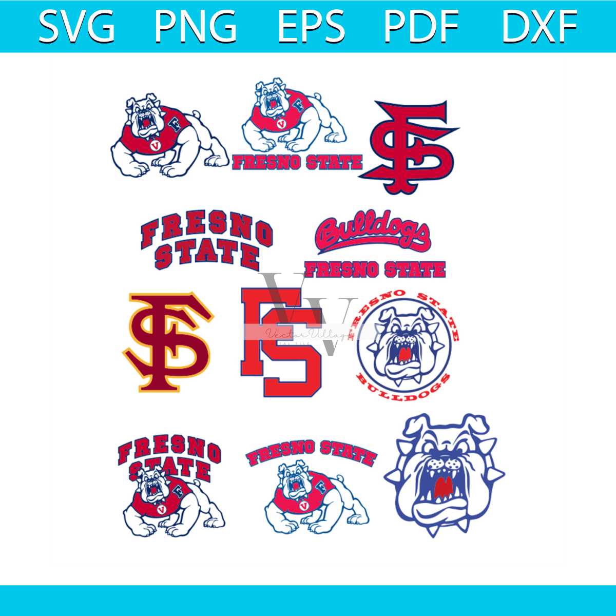 Fresno State Bulldogs Bundle Svg, Brand Svg, Bulldogs Svg, F | Inspire ...