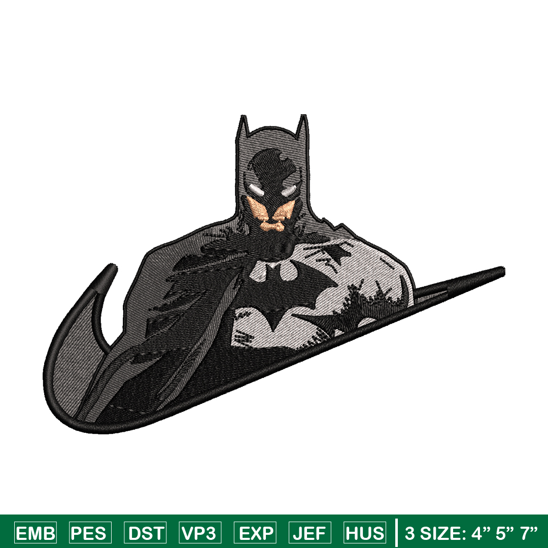 Batman Nike Logo embroidery design, Batman nike embroidery, | Inspire ...