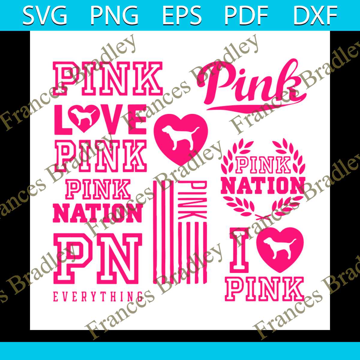 Love Pink Bundle Svg, Trending Svg, Pink Svg, Pink Nation Sv | Inspire ...