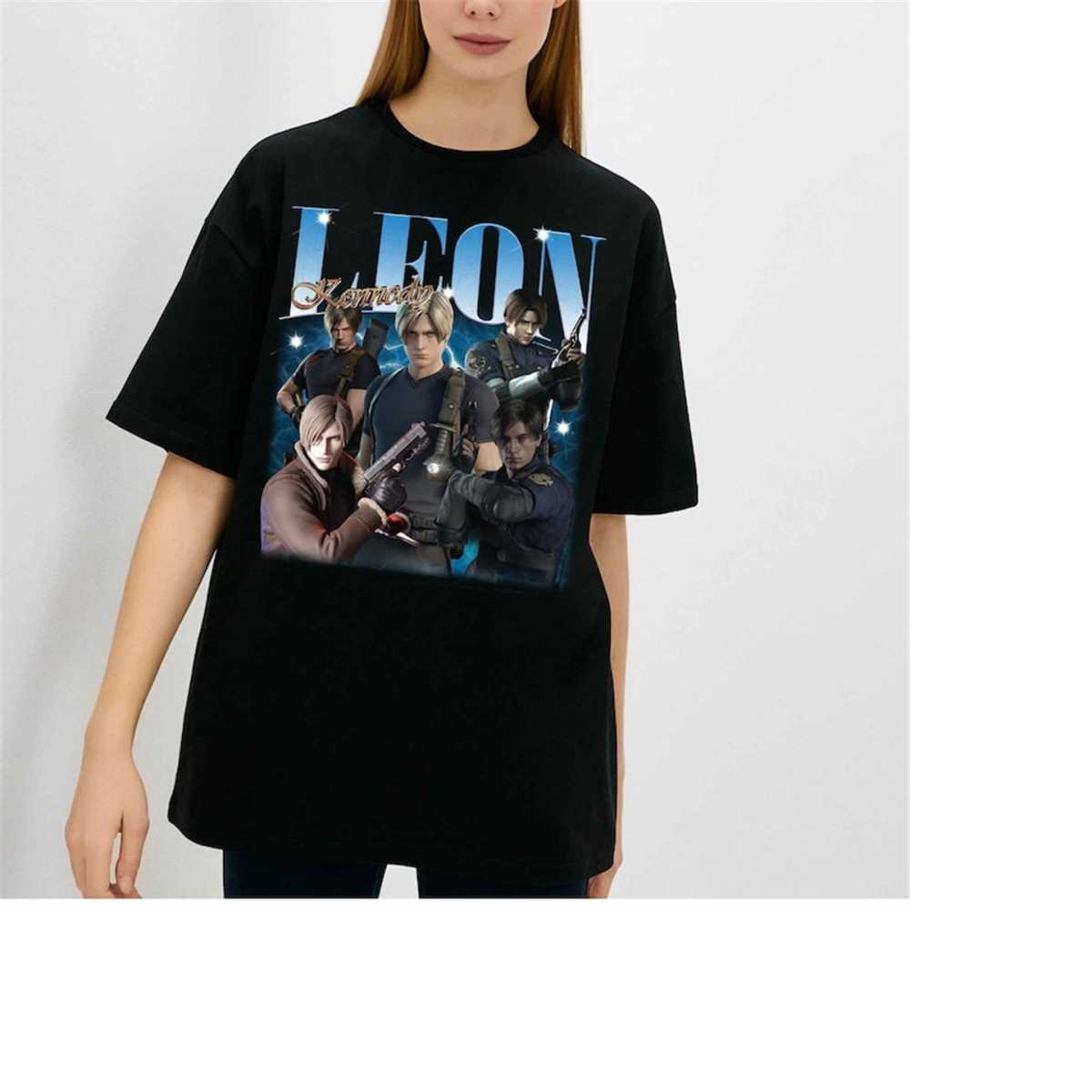 Blue LEON Shirt, Leon Vintage Shirt, Leon Residence Evil Shi | Inspire ...