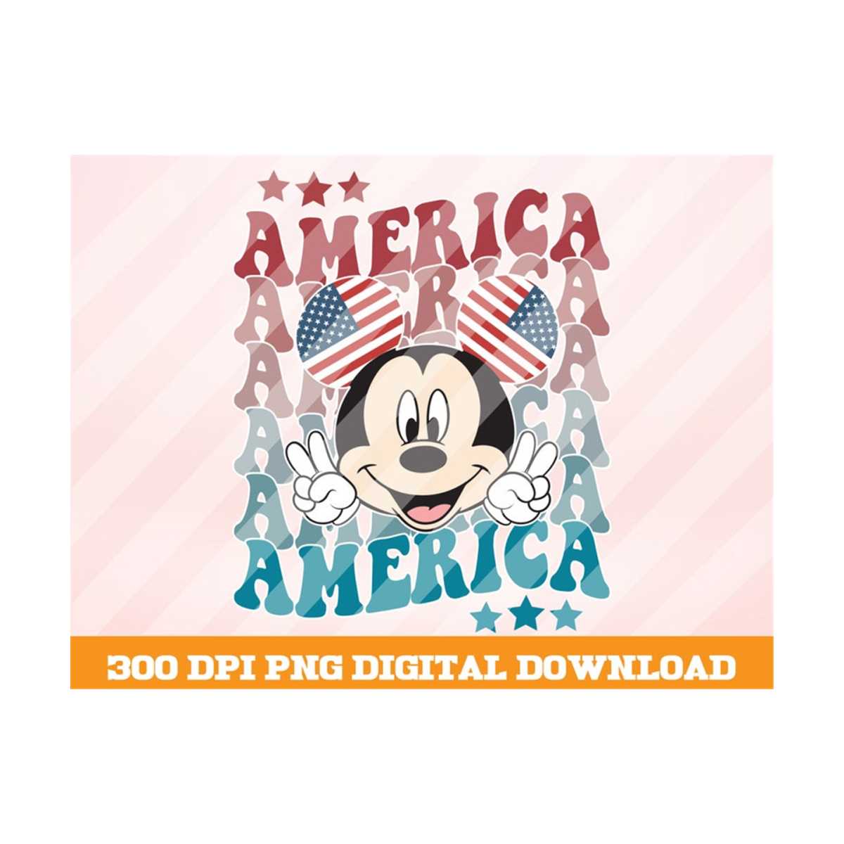 America Png, American Flag Mouse png, Mickey Face png, 4th o | Inspire ...