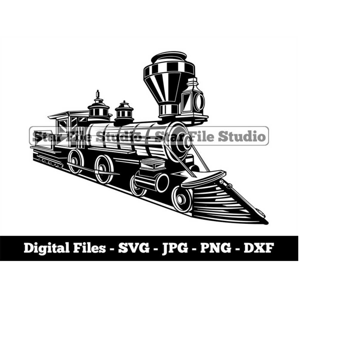 Steam Engine 2 Svg, Train Svg, Locomotive Svg, Railway Svg, - Inspire ...