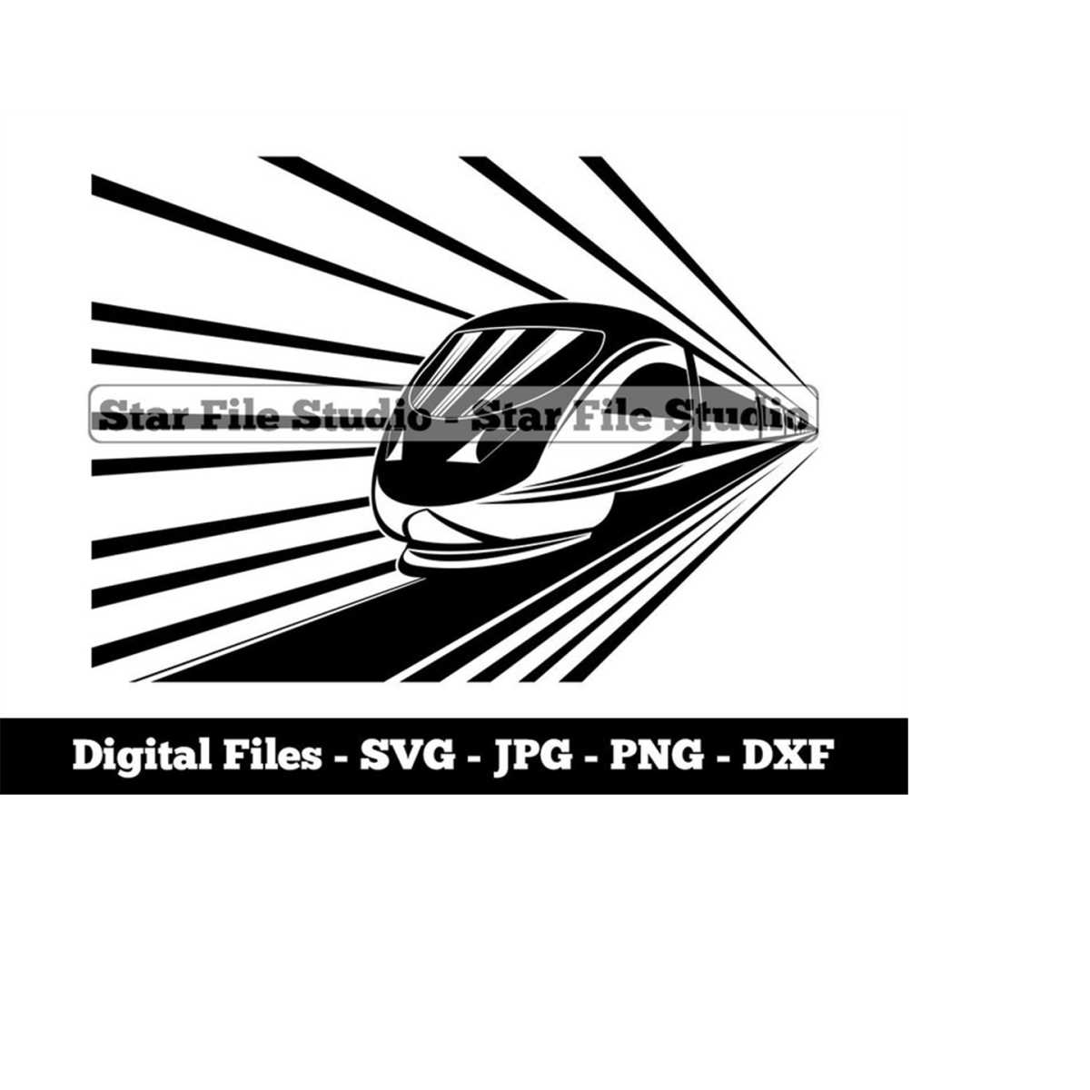 High Speed Train 2 Svg, Train Svg, Transportation Svg, Train - Inspire ...