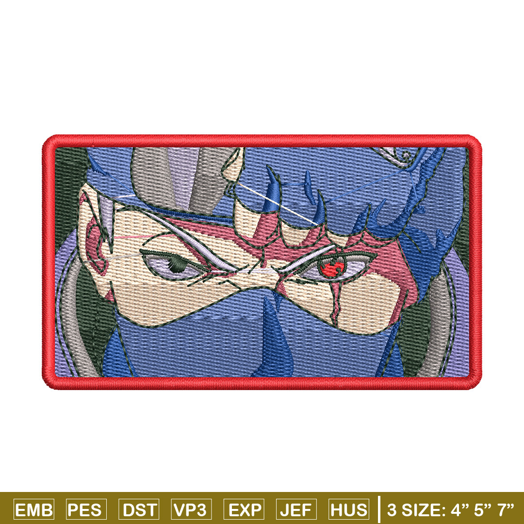 Kakashi eyes box embroidery design, Naruto embroidery, Anime | Inspire ...