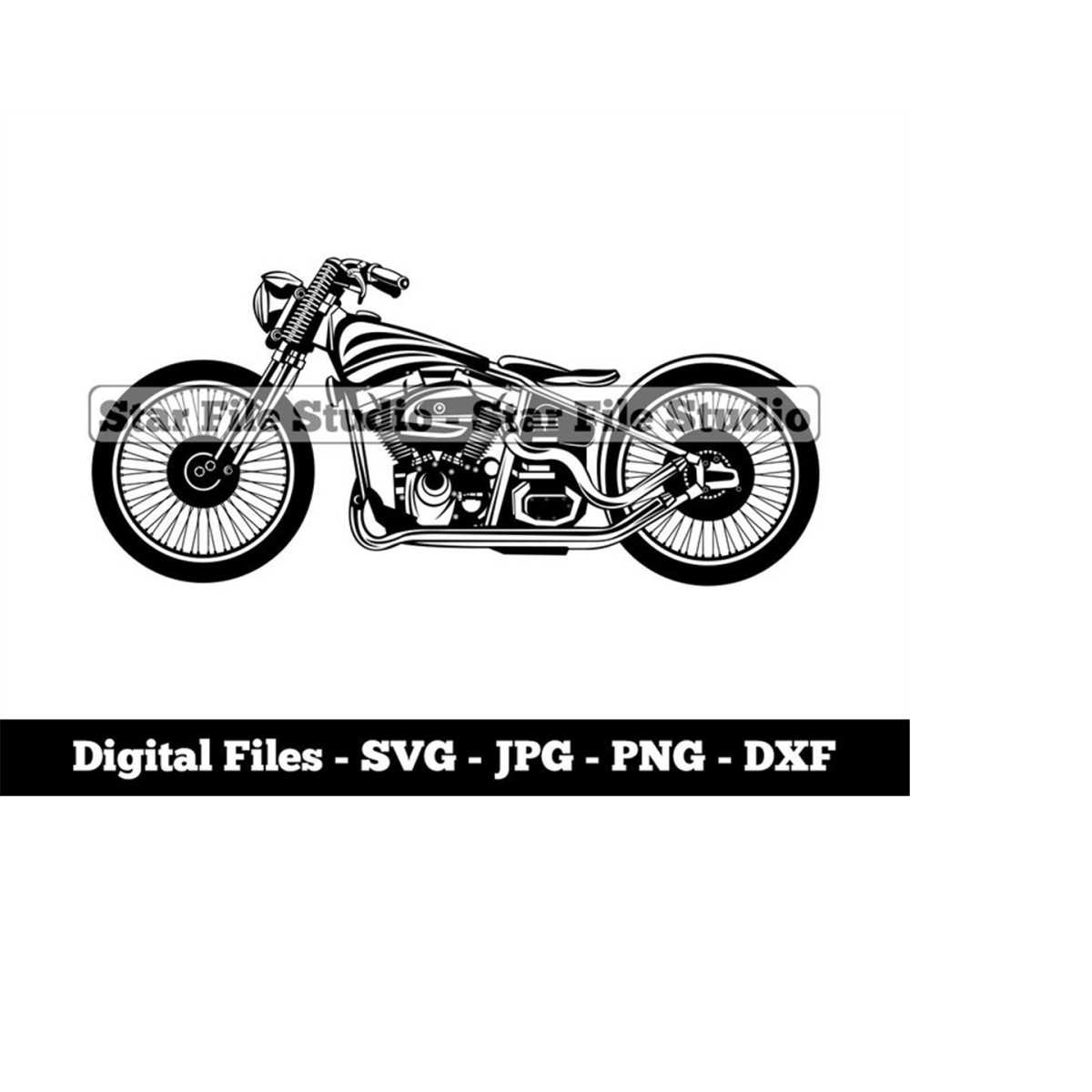 Vintage Motorcycle 2 Svg, Motorcycle Svg, Motorbike Svg, Mot - Inspire ...