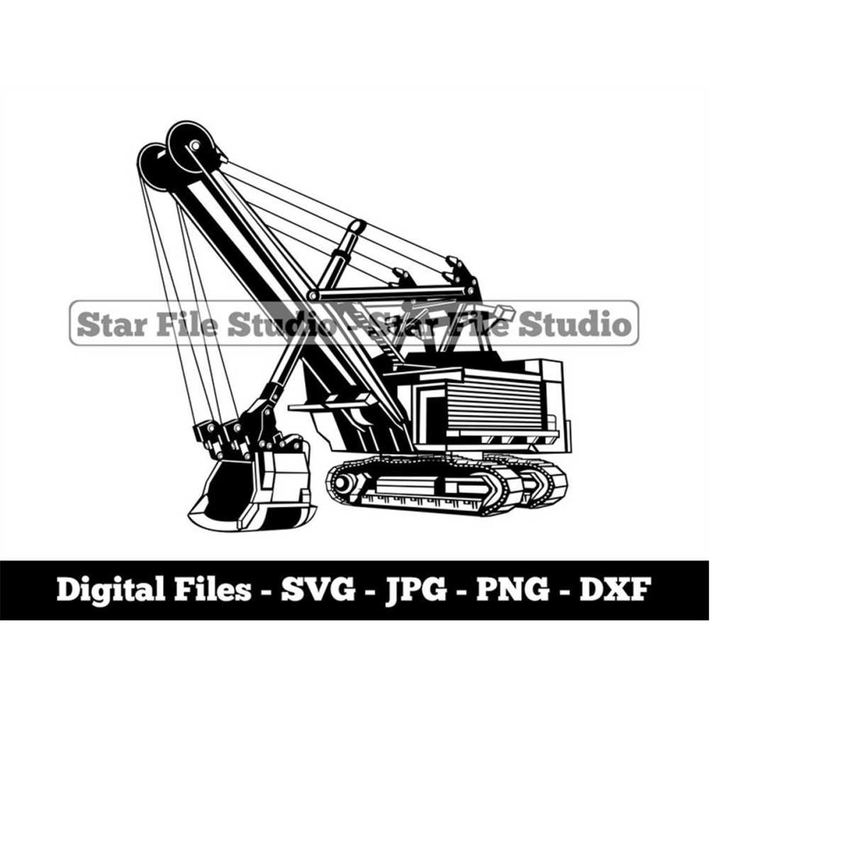 Vintage Excavator Svg, Excavator Svg, Heavy Equipment Svg, E - Inspire ...
