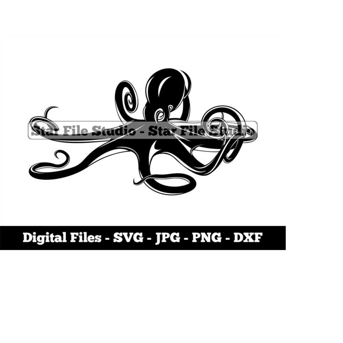 Octopus 4 Svg, Octopus Svg, Sea Creatures Svg, Octopus Files - Inspire ...