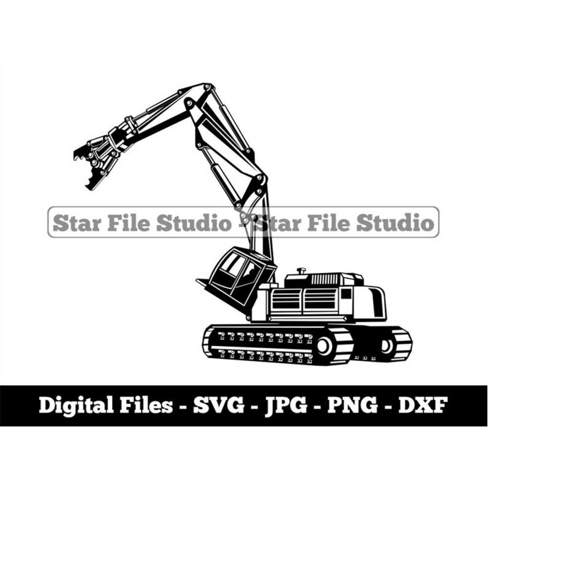 Demolition Excavator 3 Svg, Excavator Svg, Heavy Equipment S - Inspire ...