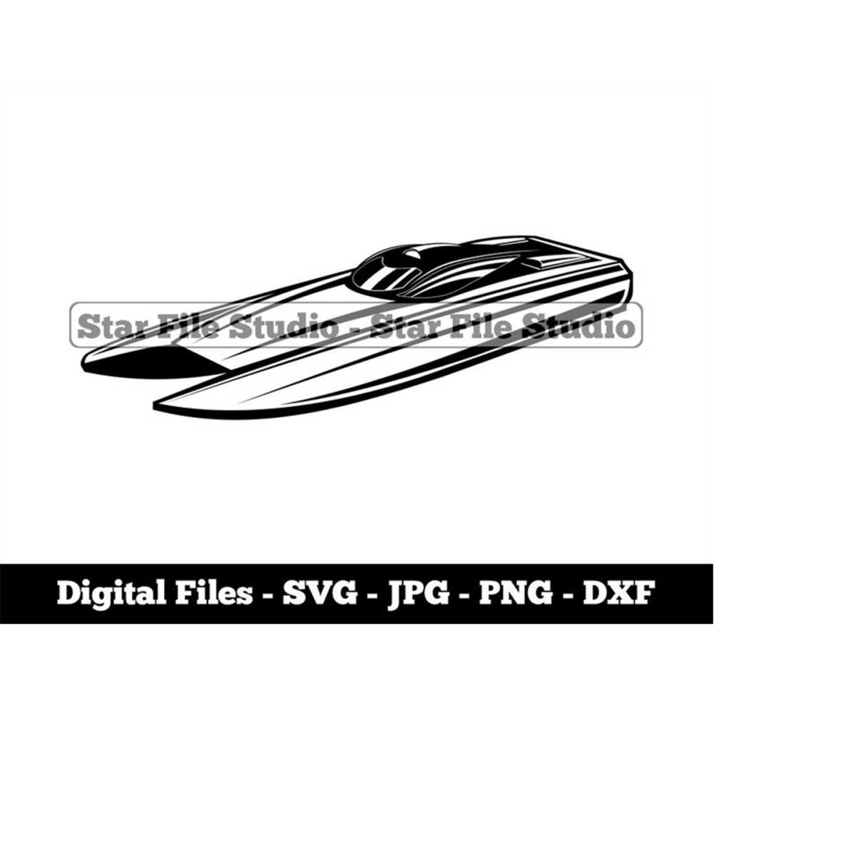 Speed Boat 9 Svg, Speed Boat Svg, Speedboat Svg, Motor Boat | Inspire ...