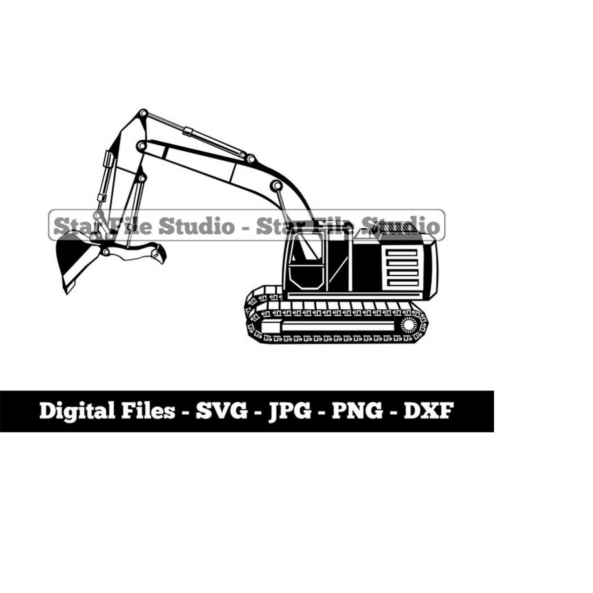 Hydraulic Excavator 7 Svg, Excavator Svg, Heavy Equipment Sv | Inspire ...