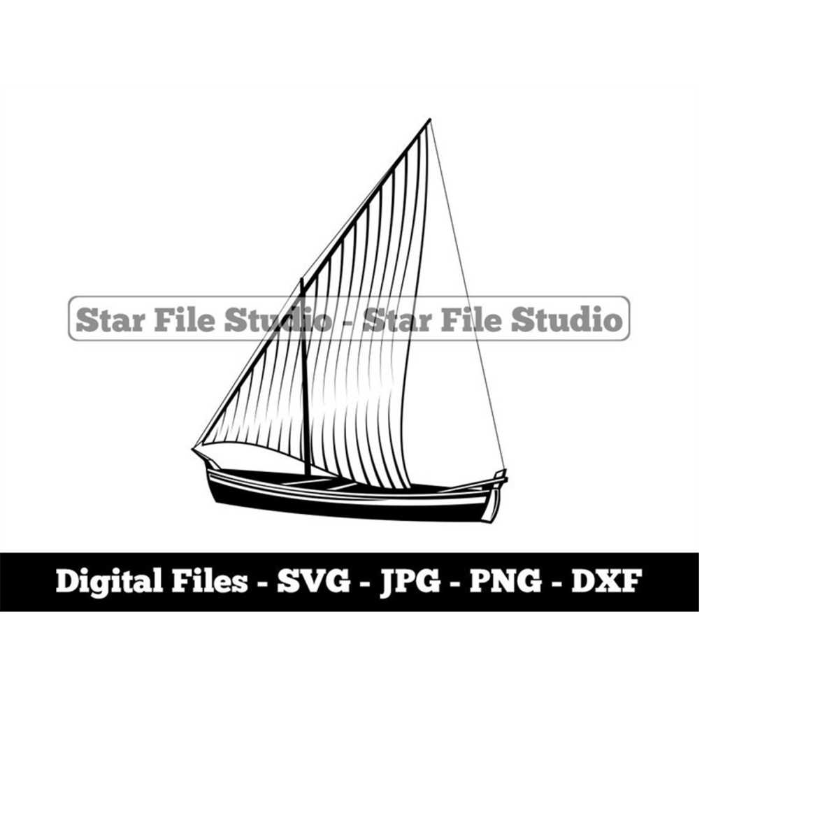 Sailboat 4 Svg, Sailing Svg, Sail Boat Svg, Sailboat Png, Sa - Inspire ...