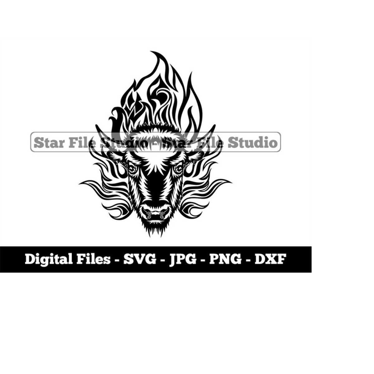 Flaming Bison Svg, Bison Svg, Buffalo Svg, Bison Png, Bison | Inspire ...