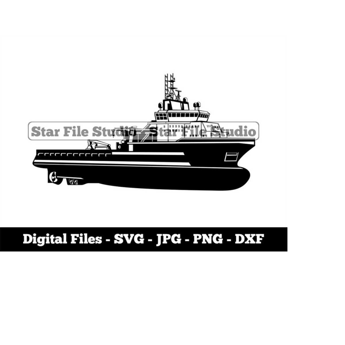 Anchor Handling Tug Supply Vessel 3 Svg, Ship Svg, Navy Svg, - Inspire ...