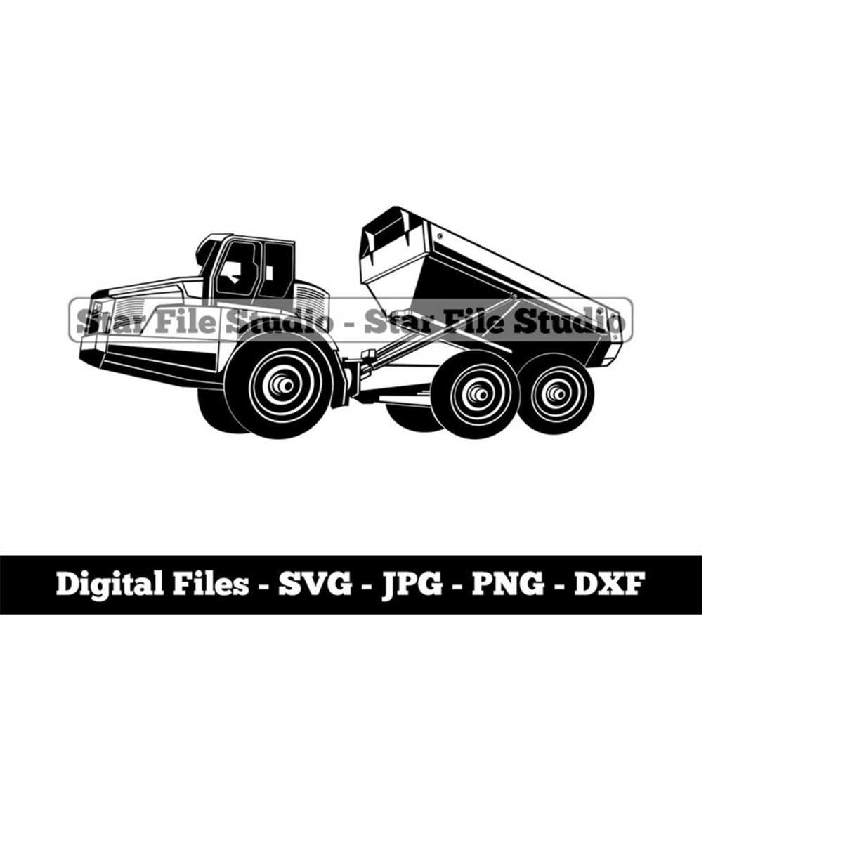 Articulated Dump Truck 2 Svg, Dump Truck Svg, Heavy Equipmen - Inspire ...