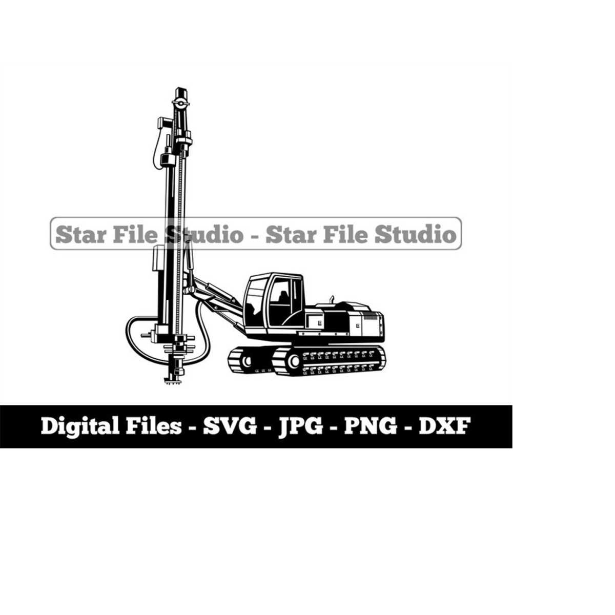 Drilling Rig Svg, Drilling Machine Svg, Heavy Equipment Svg, | Inspire ...