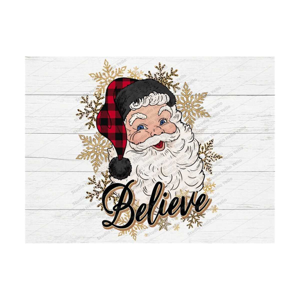 Santa believe PNG, Santa Png, Christmas Png, Santa sublimati | Inspire ...