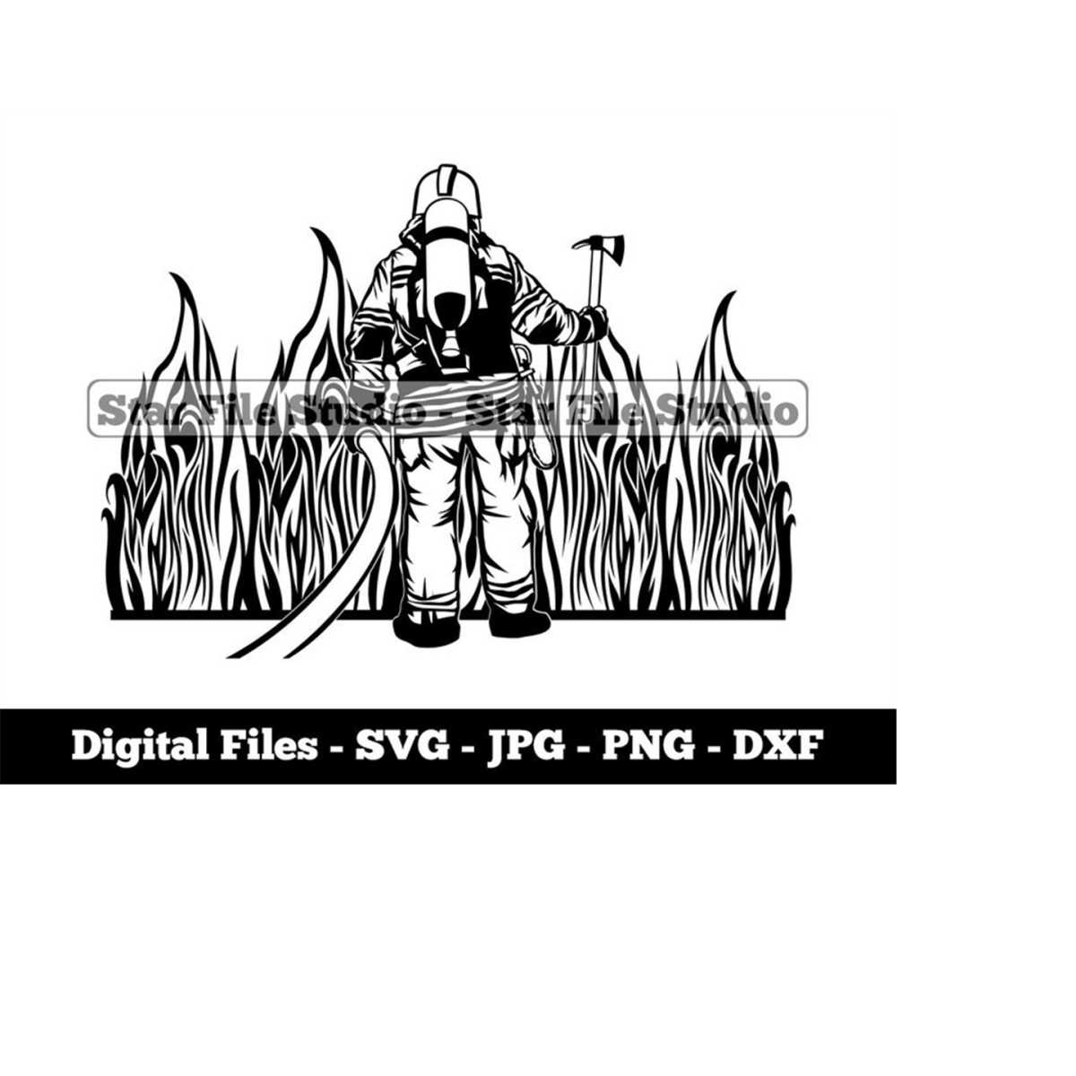 Firefighter 2 Svg, Firefighter Svg, Fireman Svg, Firefighter - Inspire ...