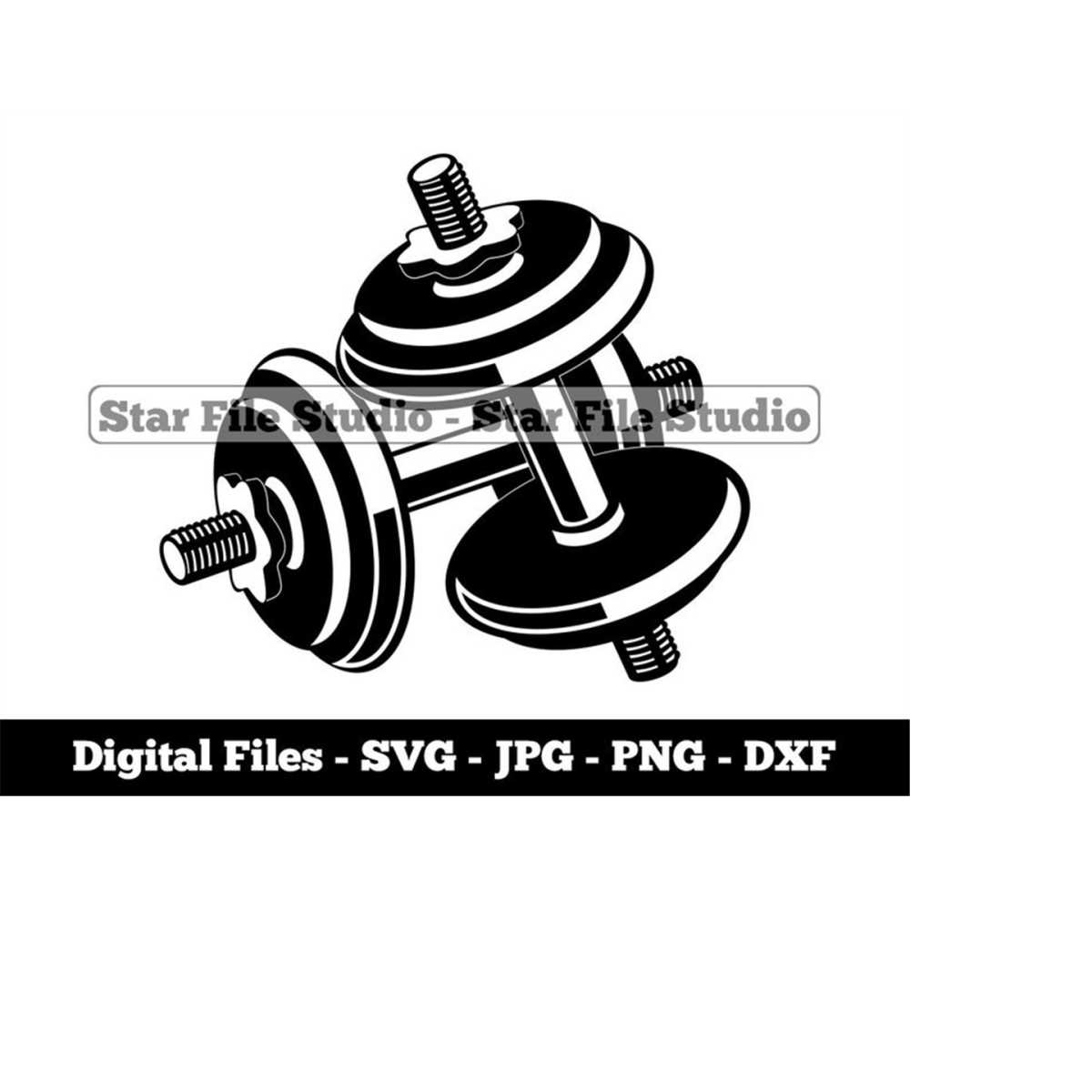 Dumbbells 2 Svg, Weightlifting Svg, Workout Svg, Dumbbells P - Inspire ...