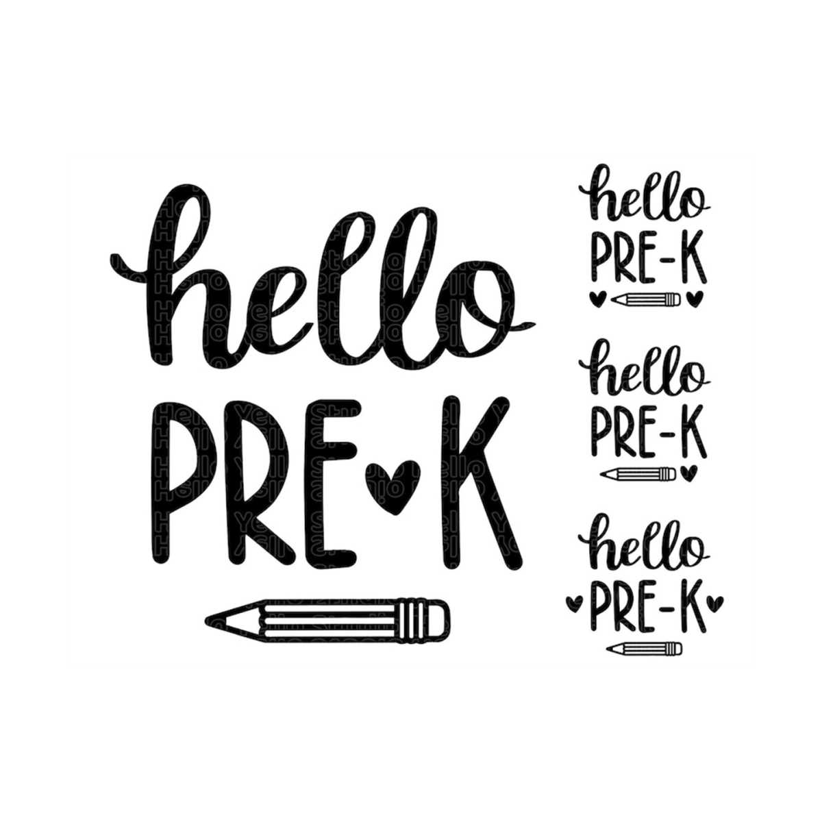 Hello Pre K Svg Bundle, Back to School svg, First day of Sch - Inspire ...