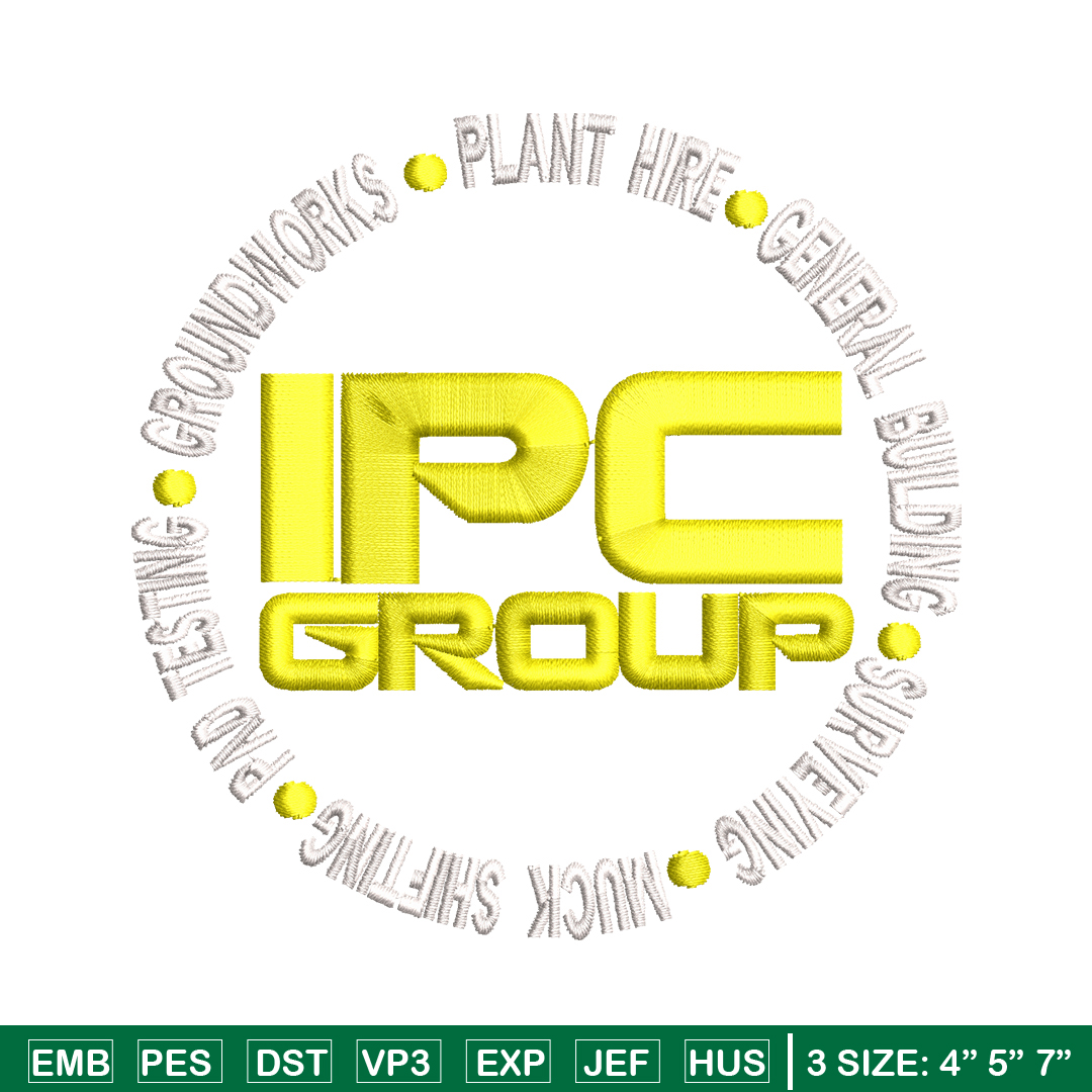 IPC Group logo embroidery design, IPC Group embroidery, logo - Inspire ...