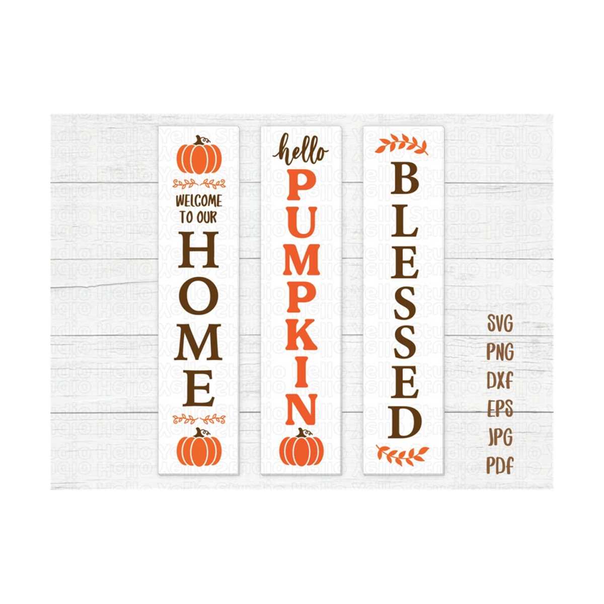 Fall Porch Sign Svg Bundle, Welcome Sign Svg, Halloween Porc | Inspire ...