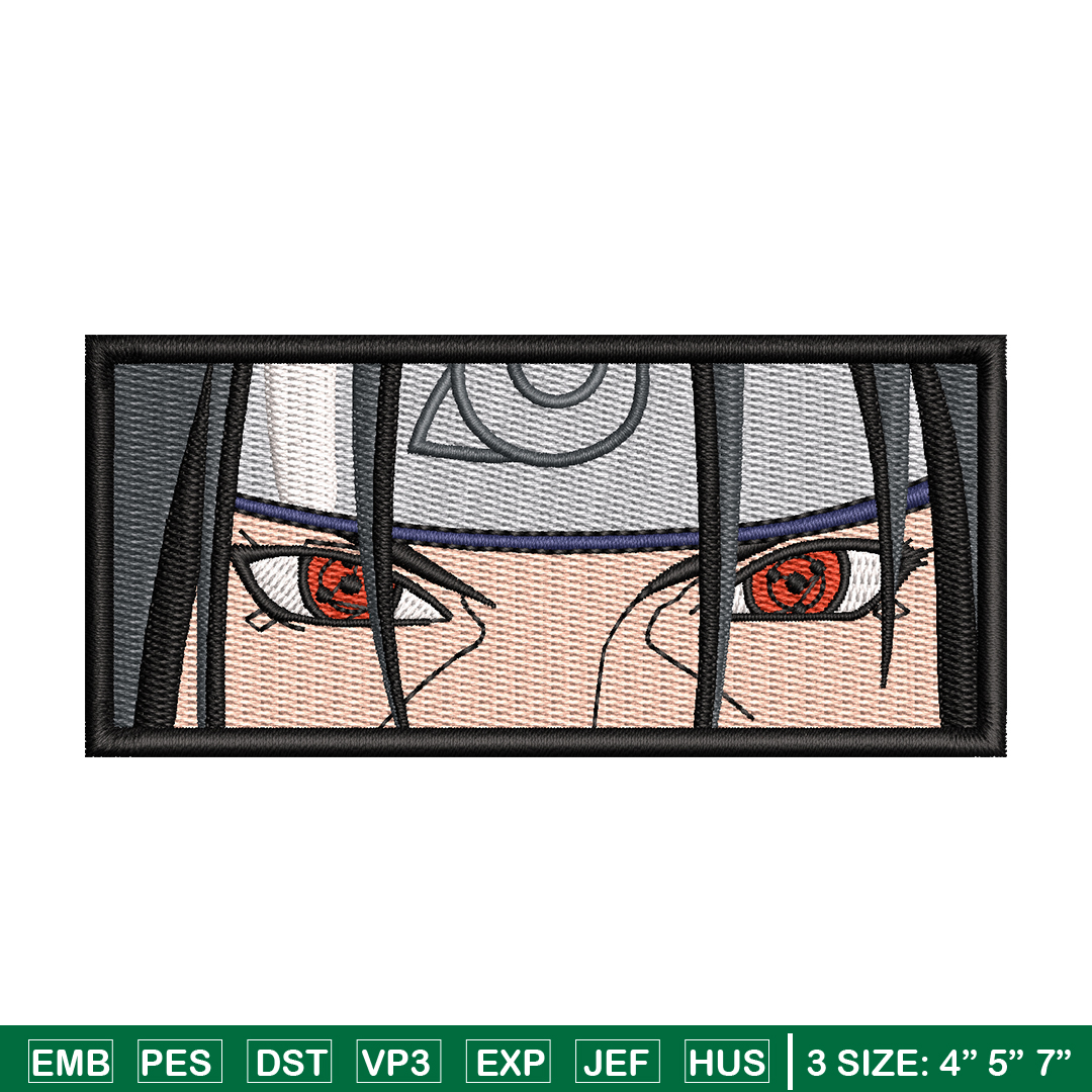 Itachi Rectangle embroidery design, Naruto embroidery, anime | Inspire ...