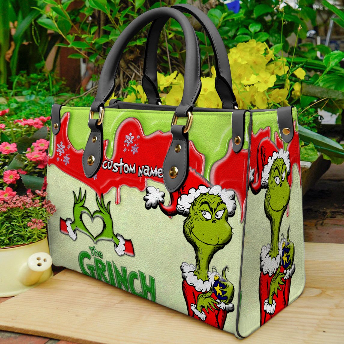 Grinch Leather Handbag,Grinch Christmas Handbag,Grinch Lover | Inspire ...