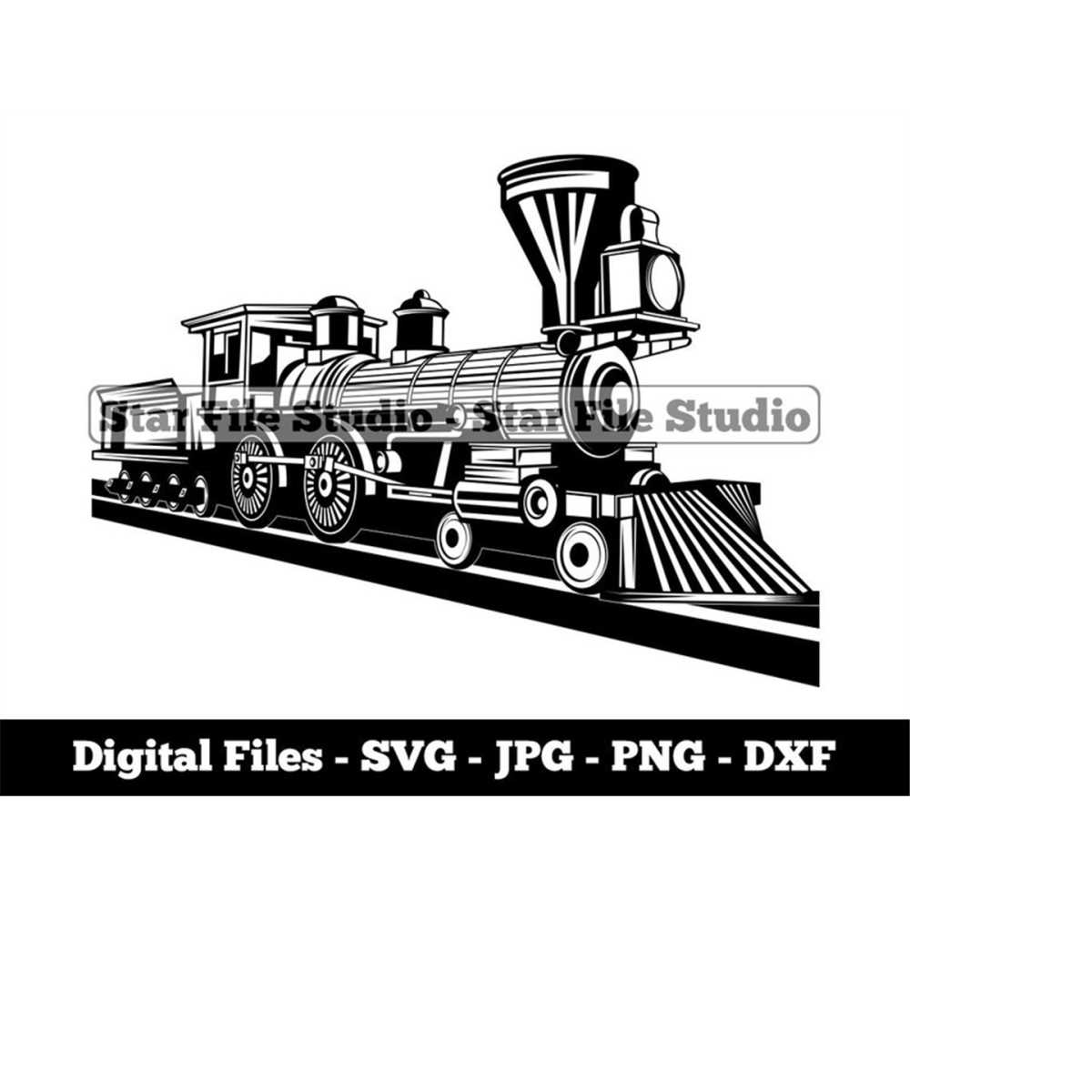 Steam Engine 7 Svg, Train Svg, Locomotive Svg, Railway Svg, - Inspire ...