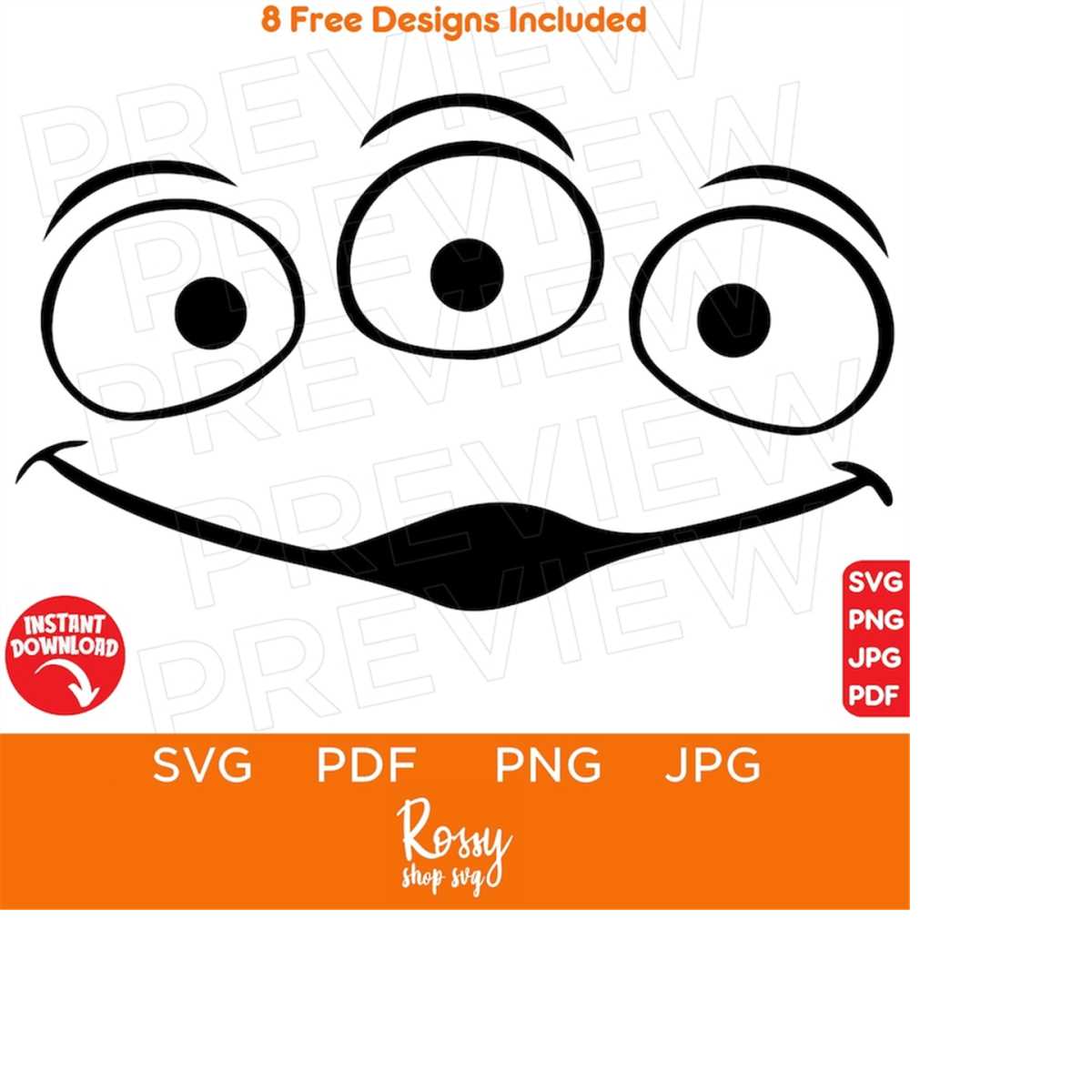 Alien Face Toy Story svg Disneyland Ears svg, Cut file Cricu | Inspire ...