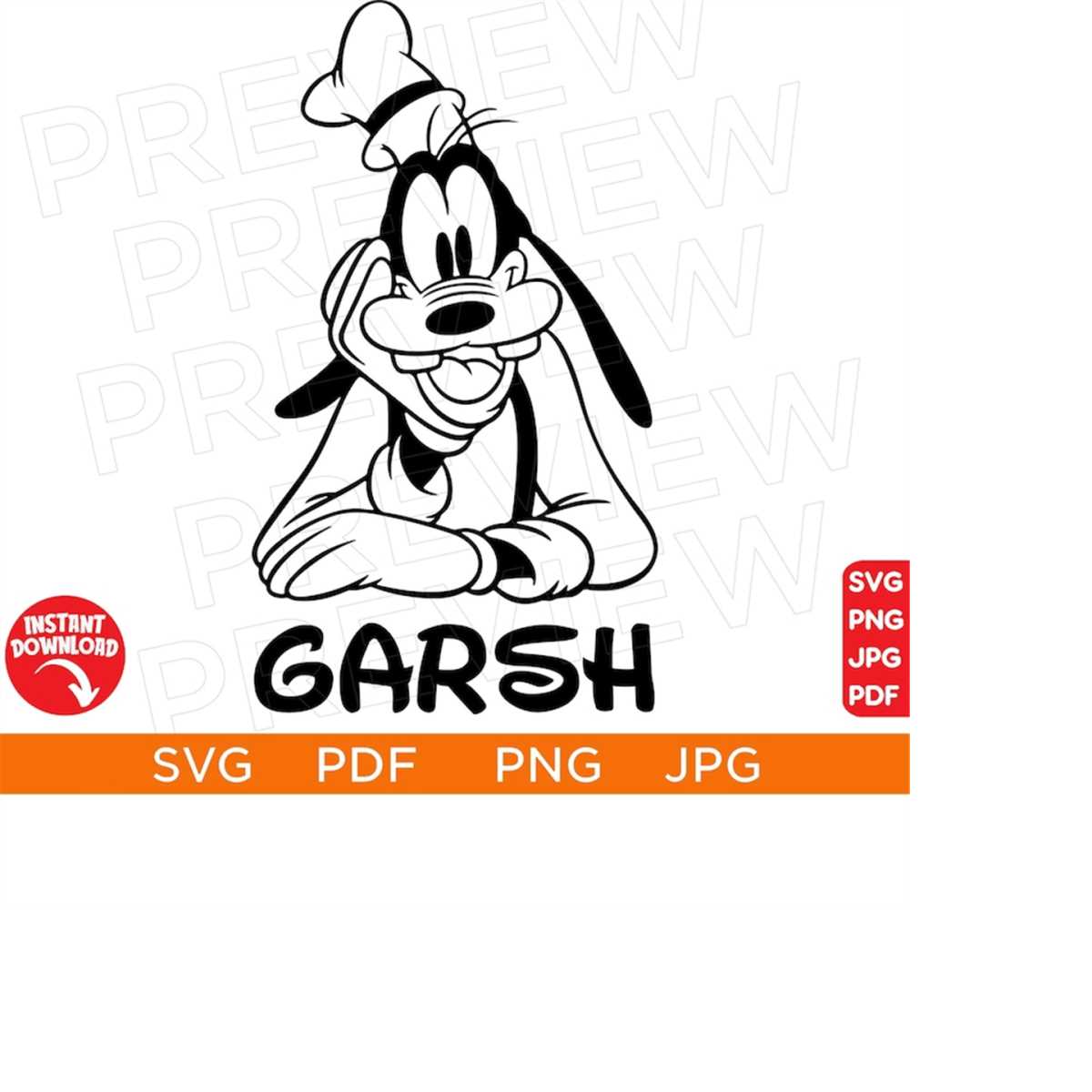 Garsh Goofy Vector Svg, Goofy Ears SVG Mouse png, Disneyland - Inspire ...