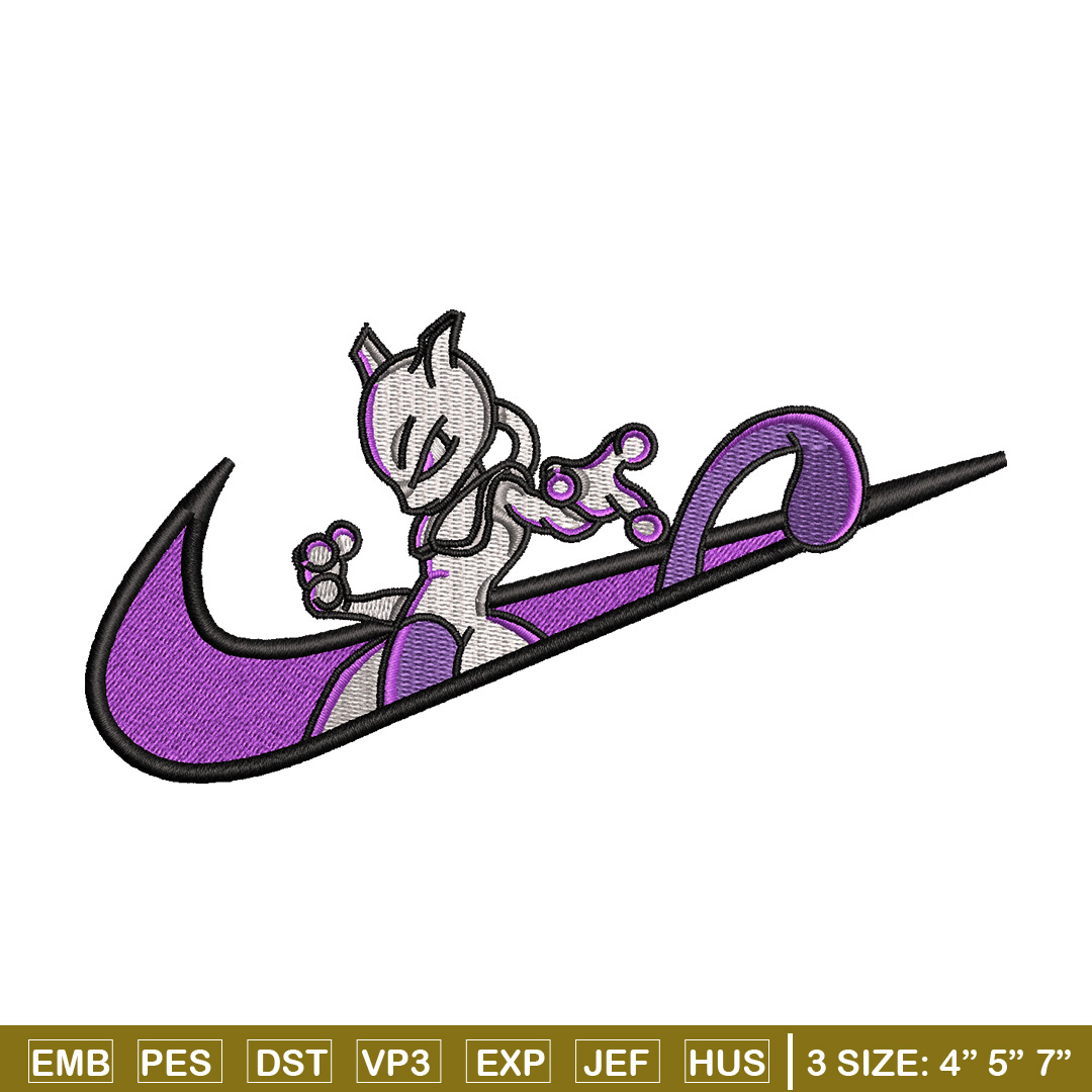 Mewtwo nike embroidery design, Pokemon embroidery, Nike desi | Inspire ...